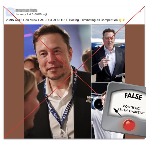 PolitiFact | Did Elon Musk acquire Boeing Co.? No, that’s a baseless claim