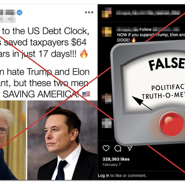 PolitiFact | Does a ‘US Debt Clock’ prove DOGE has saved $64 billion? Why the clock and that ...