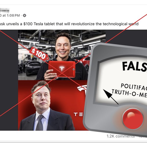 PolitiFact | Tesla tablets for $100? Think again. There’s no evidence ...