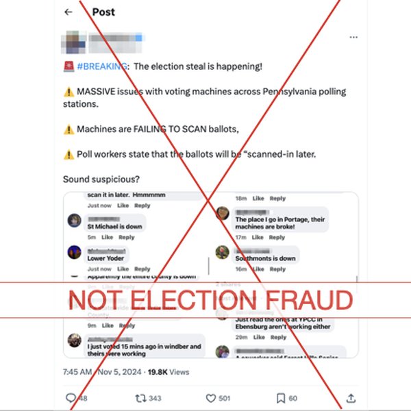 PolitiFact | Ballot scanning errors caused voting delays in one Pennsylvania county, but no ...