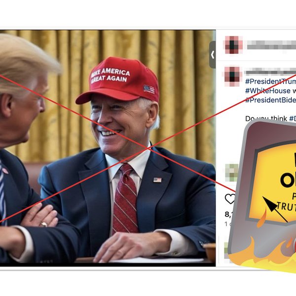 PolitiFact | Image of Joe Biden in MAGA hat is not authentic image from ...