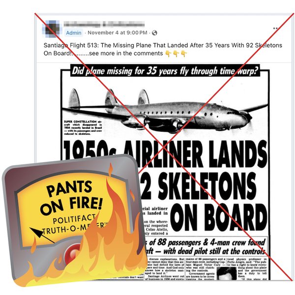 PolitiFact | No, missing ‘Santiago Flight 513’ didn’t land after 35 ...