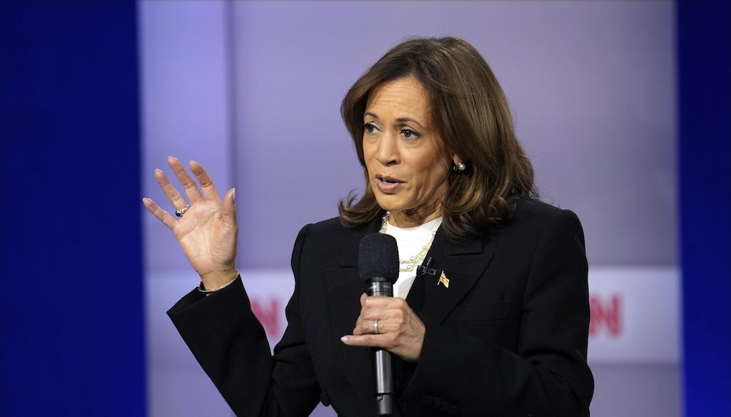 PolitiFact | Live fact-checking Kamala Harris' town hall on CNN