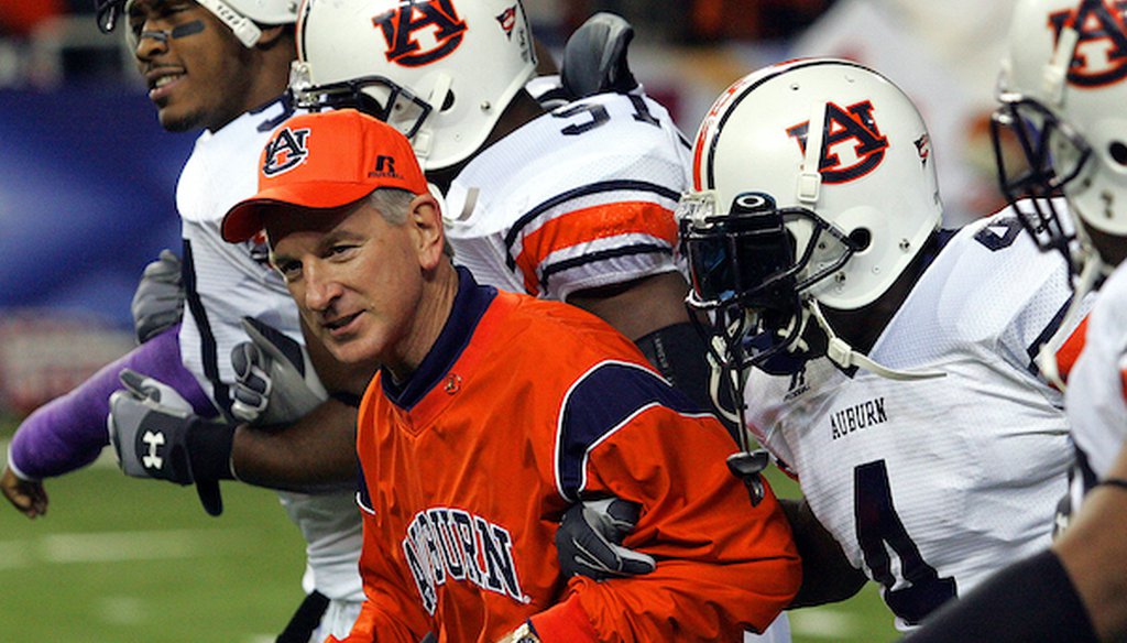 PolitiFact | Claim that ex-coach Tommy Tuberville ‘quit on his players ...