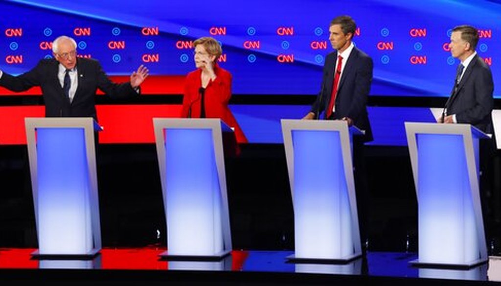 PolitiFact | In a messy Democratic presidential debate, facts about ...