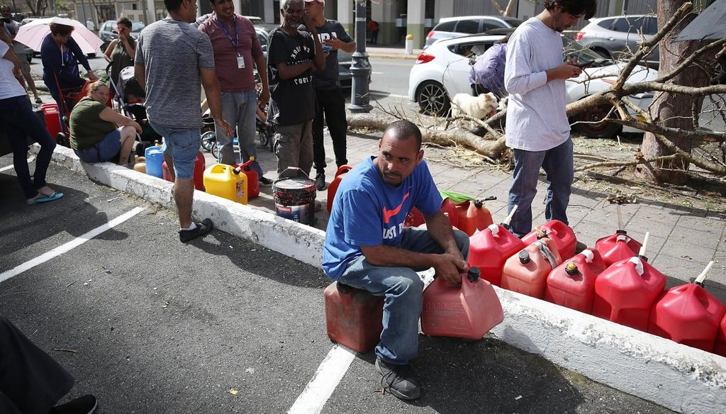 PolitiFact | Fact-checking Donald Trump on Hurricane Maria in Puerto Rico
