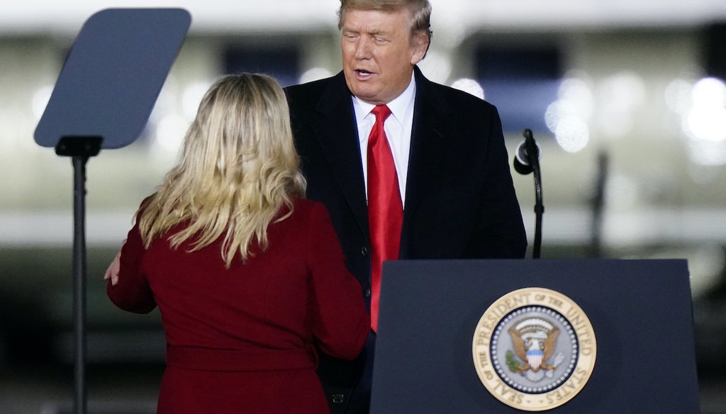 PolitiFact | Trump is wrong about Marjorie Taylor Greene legal ...