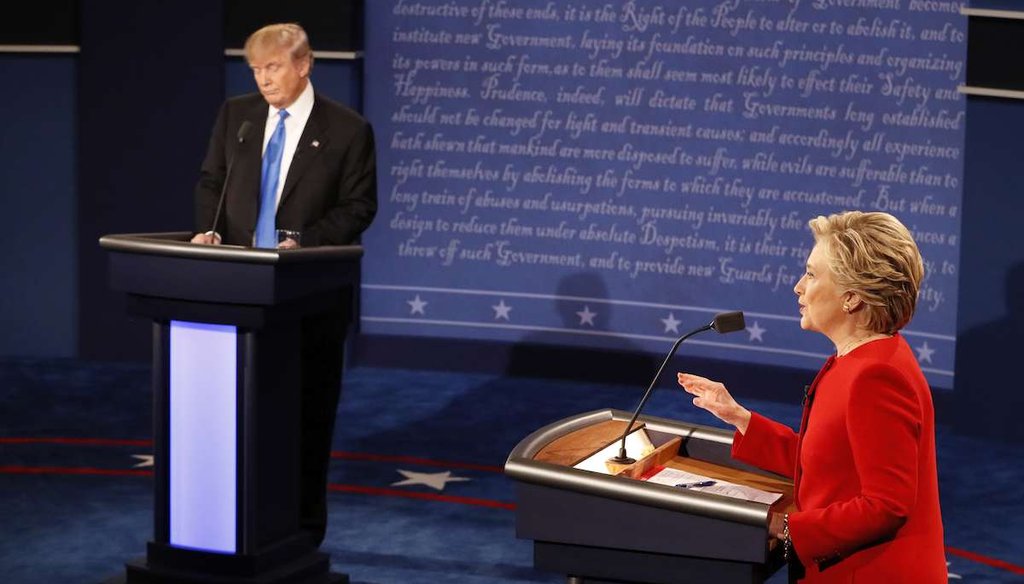 PolitiFact | Fact-checking the first Trump, Clinton presidential debate