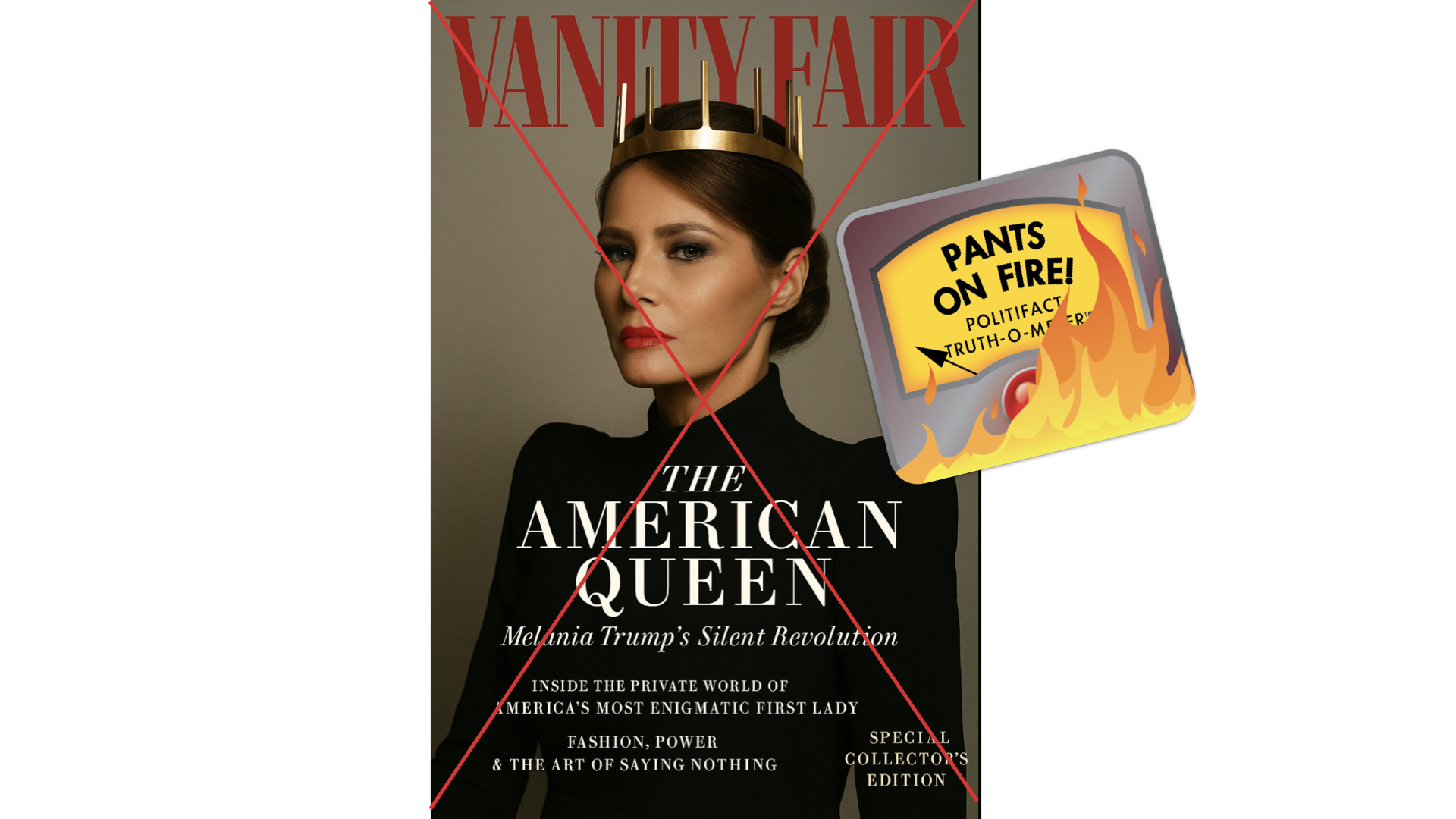 PolitiFact | The ‘American Queen’ Vanity Fair cover of Melania Trump is fake but fooled people ...